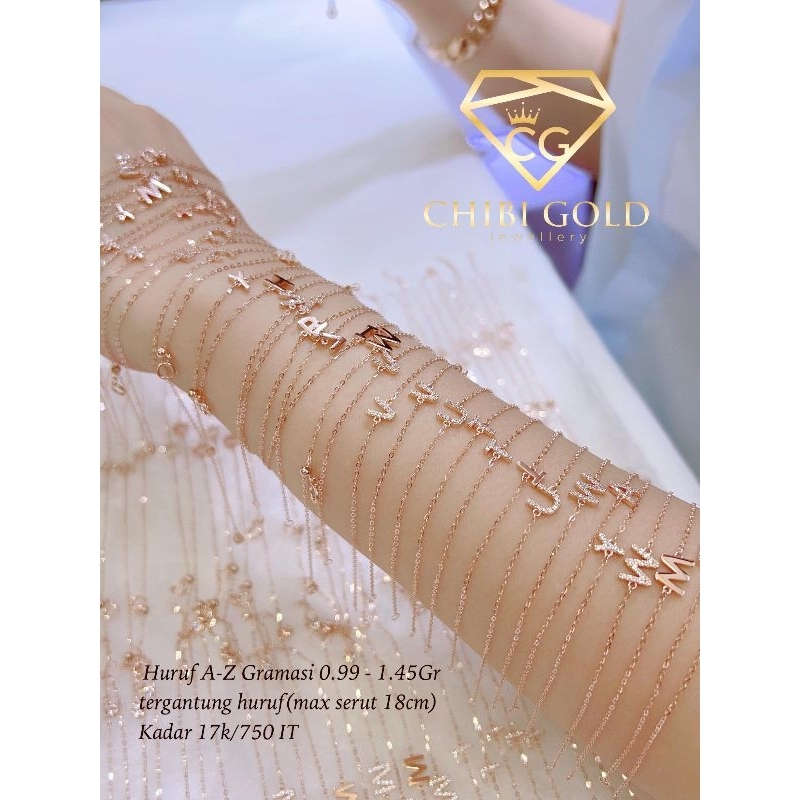 Jual CHIBI GOLD - GELANG TANGAN HURUF GELANG TANGAN INISIAL GELANG ...