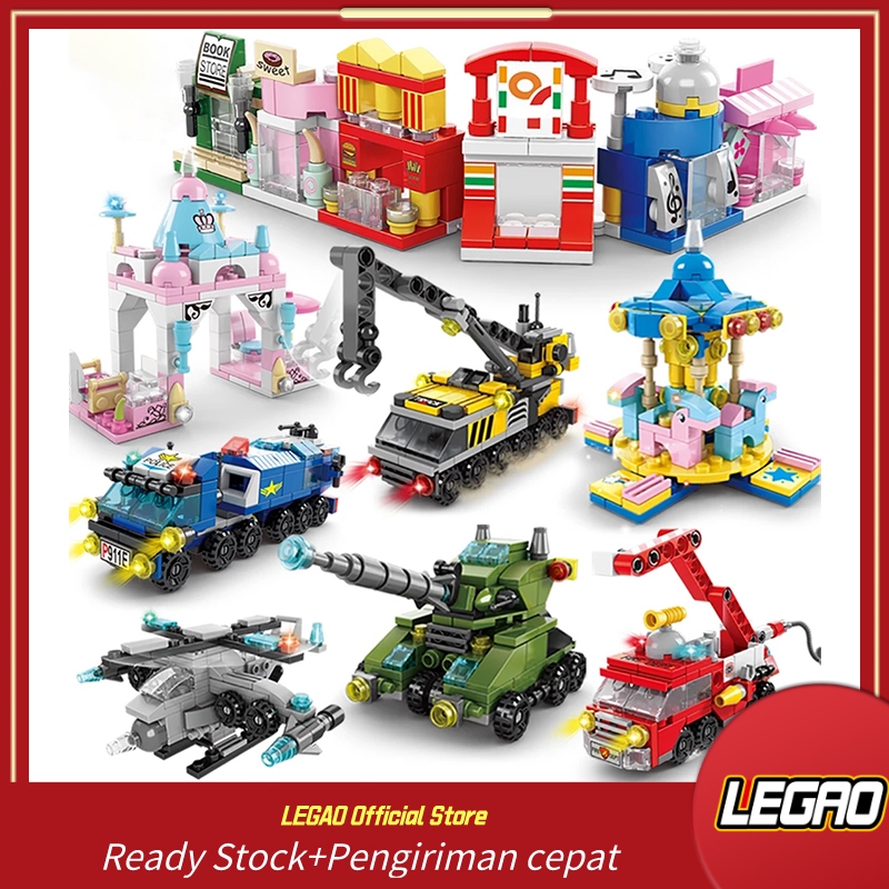 Jual LEGAO Mainan Blok Balok Susun 6 in 1/Mainan Lego Transportasi / Mainan LegoBangunan ...