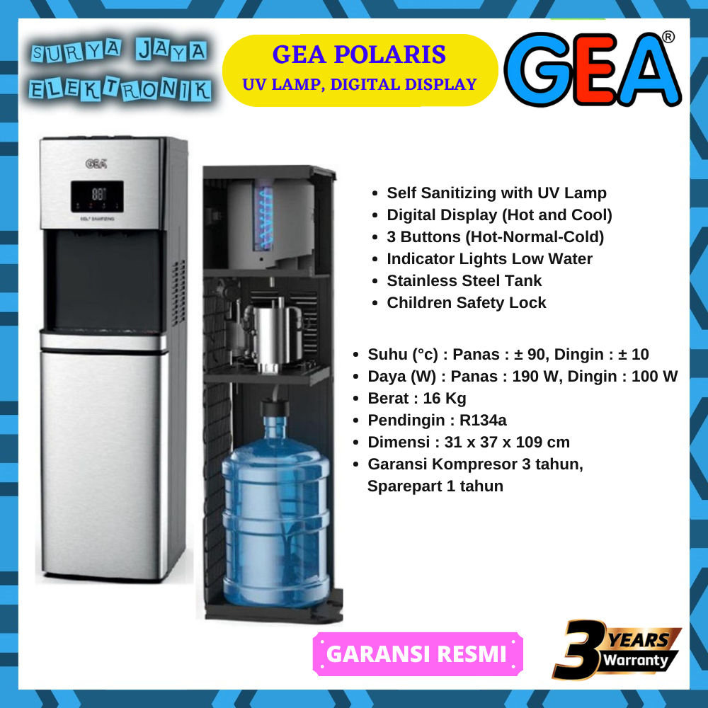 Jual DISPENSER GEA POLARIS UV GALON BAWAH | Shopee Indonesia