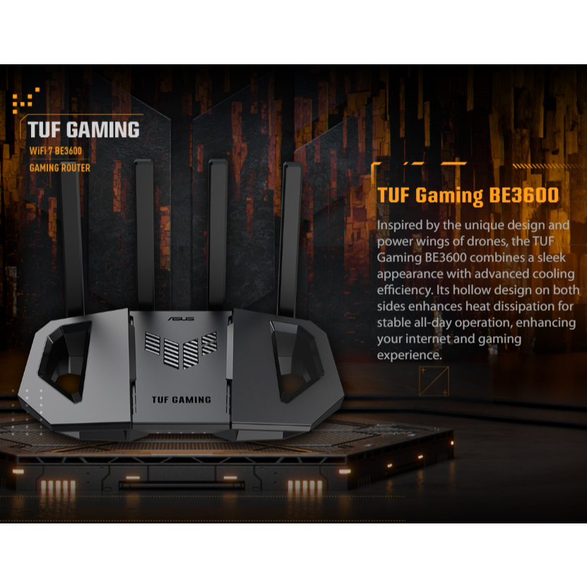 Jual Asus TUF BE3600 Dual Band WiFi 7 Wifi7 Gaming Mesh Router AiMesh ...