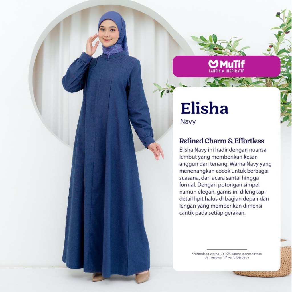 Jual Mutif Elisha Dress Baju Gamis Dewasa Polos Terbaru Fashion Mulim ...