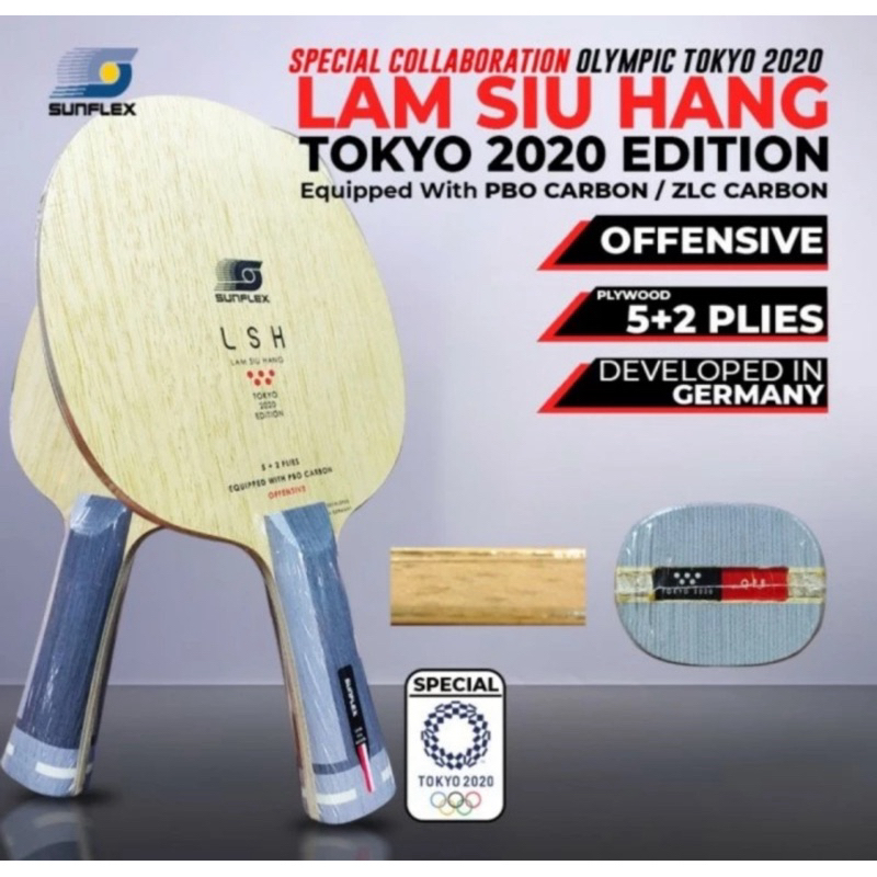 Jual Kayu Bat Tenis Meja Sunflex Lam Siu Hang LSH OFF 2020 Tokyo | Shopee Indonesia