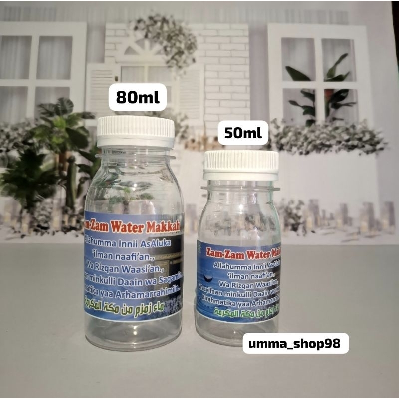 Jual Botol air zam zam 50ml & 80ml | Botol zam zam oleh-oleh haji umroh ...