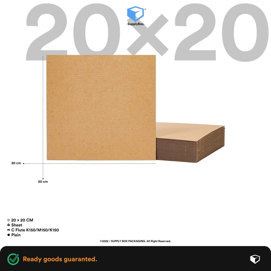 Jual Kardus Lembaran 20 x 20 cm | Sheet | Cardboard | kardus lembaran ...