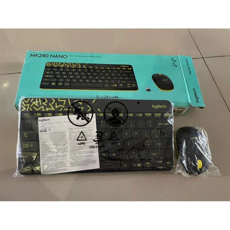 Jual Logitech MK240 Nano Wireless Combo Keyboard Mouse - Black | Shopee ...