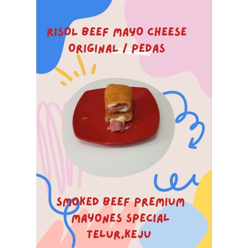 Jual RISOL BEEF MAYO CHEESE ORIGINAL ( tidak pedas) isi 5 ( FROZEN ...