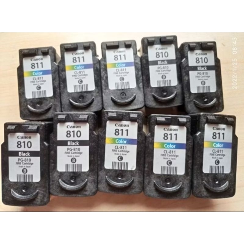 Jual Catridge bekas canon 810 black / 811 color belum pernah reffil ...