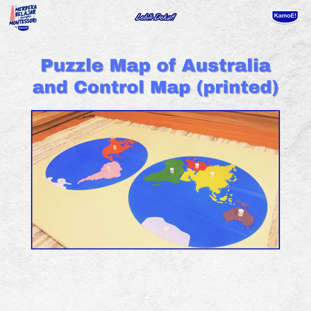 Jual Puzzle Map of the Australia and Control Map (printed) Montessori ...