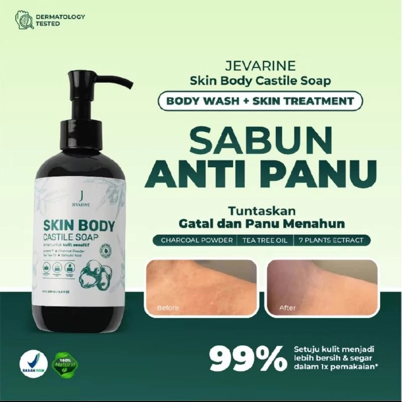 Jual Jevarine Skin Body Castile Soap - Sabun Mandi Aman Untuk Kulit ...