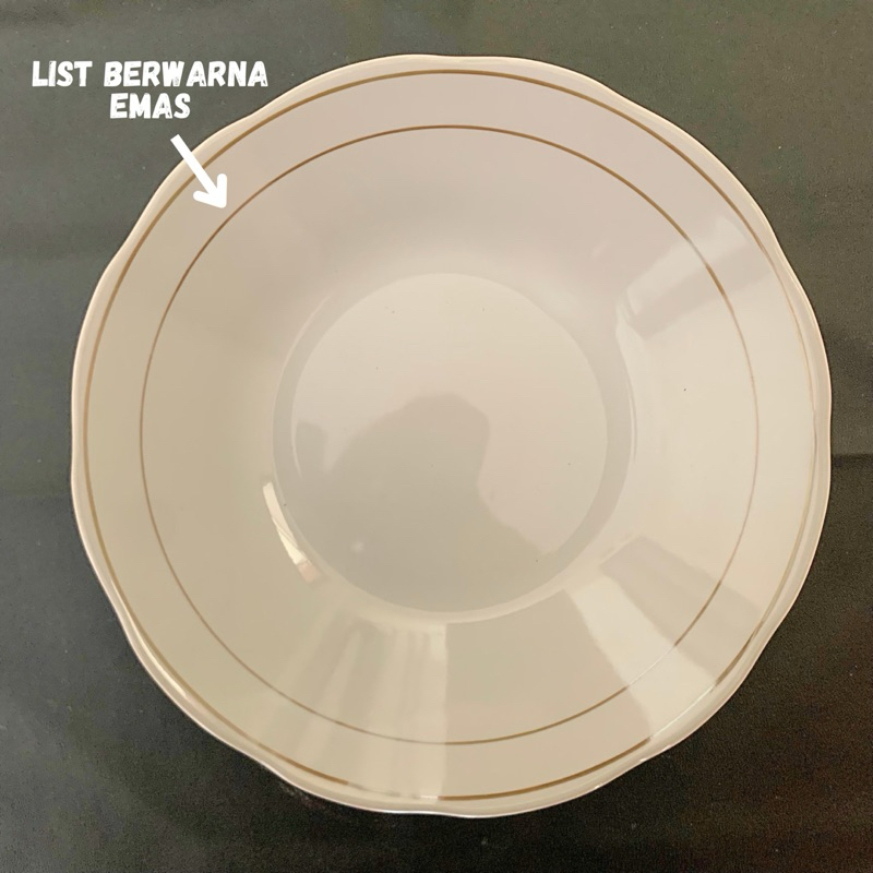 Jual Piring Makan List Mas 8 Lilia / Piring Keramik / Piring Beling ...