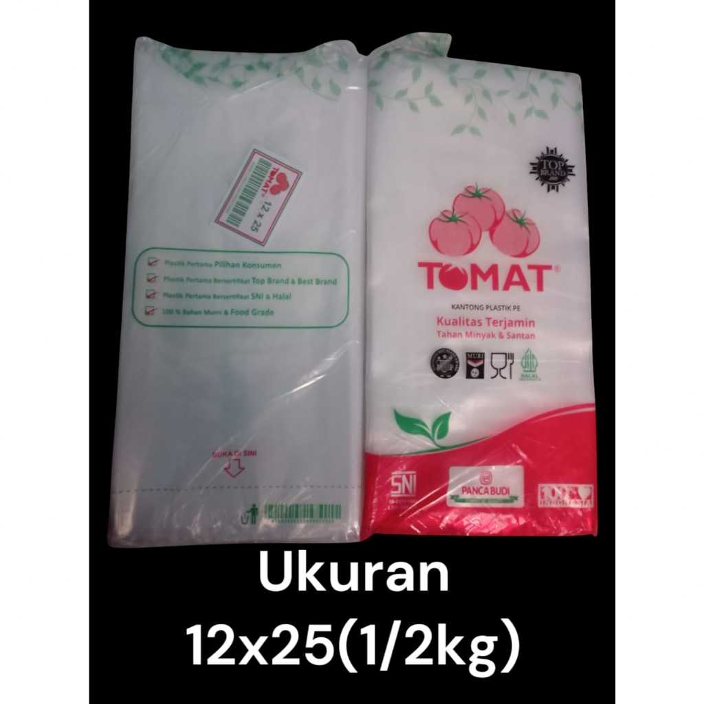 Jual Plastik PE Merk Tomat Ukuran 12x25 Setengah Kilogram | Shopee ...