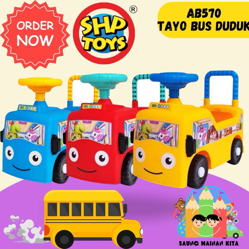 Jual Mainan Anak Mobil Duduk Ayo Bus SHP 570 SG Toys BW335 Bus ...