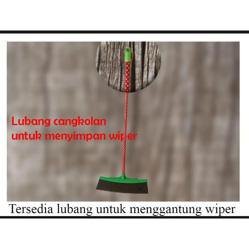 Jual PEL DORONG SEROKAN AIR WIPER KARET LANTAI GAGANG KAYU PANJANG ...