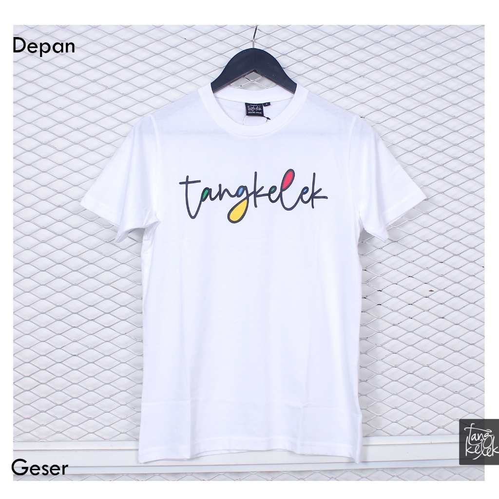 Jual Tangkelek Baju Kaos Tangkelek Datar Warna Putih | Shopee Indonesia