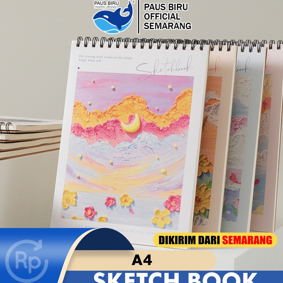 Jual Obral Terbaik Paus Biru Sketch book polos A4 cantik Sketch pad Buku gambar sketsa artemedia ...