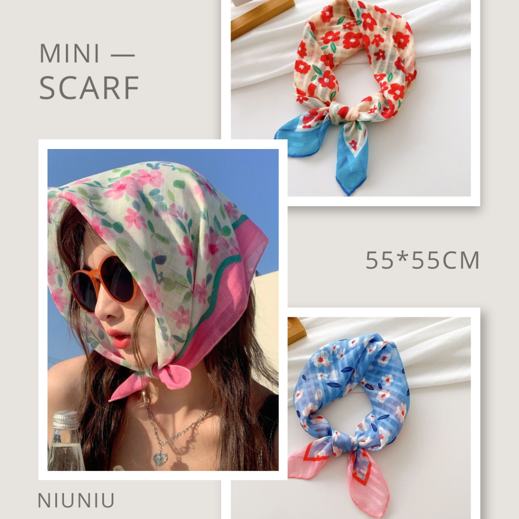 Jual Mini Scarf 55x55cm/Premium Cotton Scarf/Head Scarf/Scarf Mini ...
