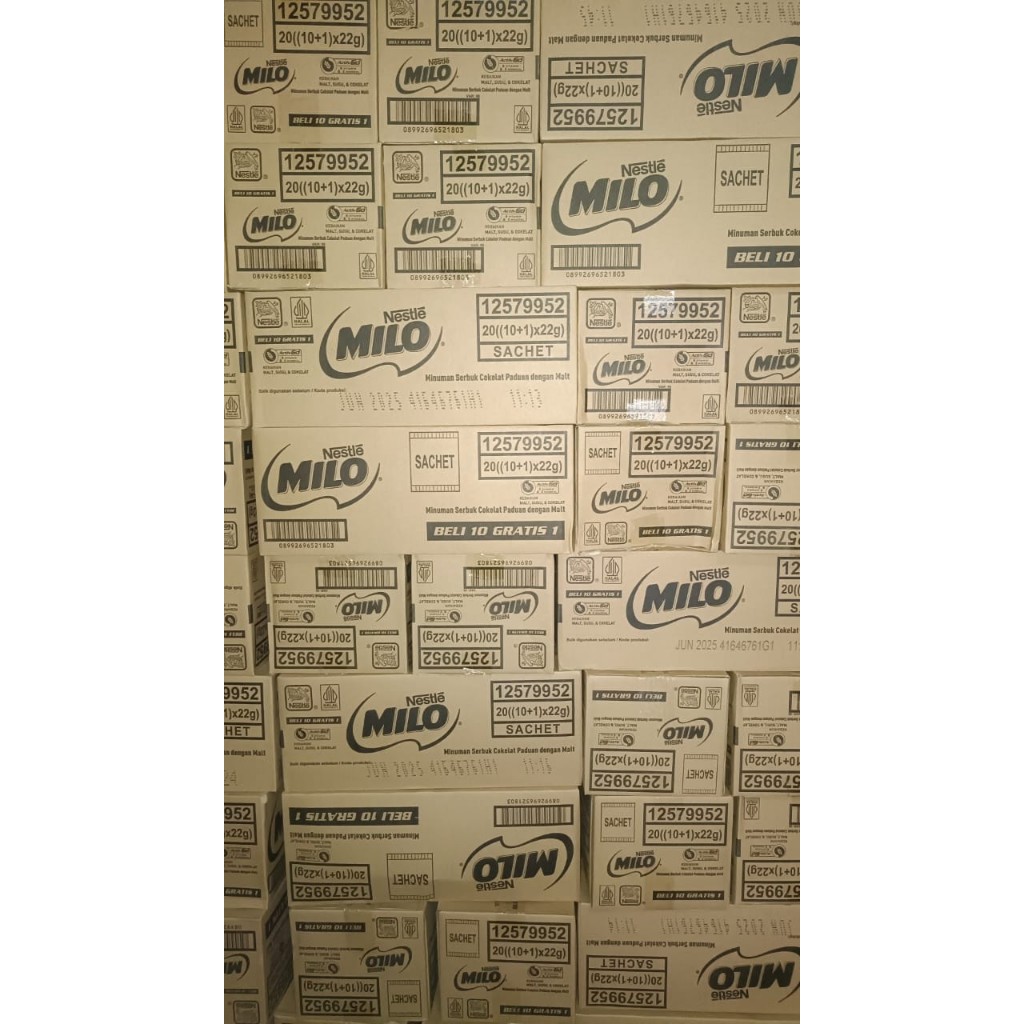 Jual Milo Sachet 1 Dus 22 Gr Isi 20 Renceng (200 Sachet) | Shopee Indonesia
