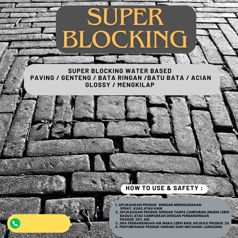 Jual SUPER BLOCKING / Cat Clear / Pengkilat Acian / Paving / Genteng ...
