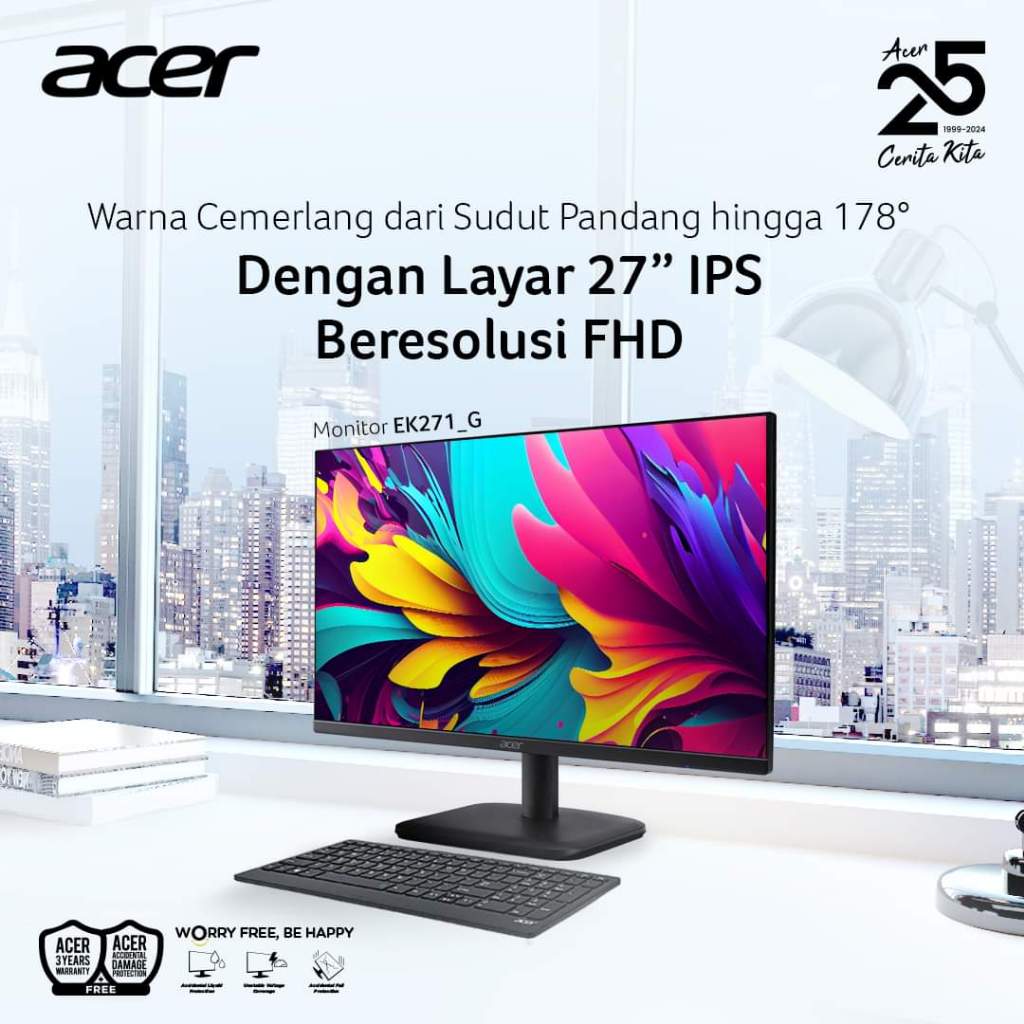 Jual ACER EK271 G EK271G 271G 27" FHD 120Hz 1ms IPS LED Monitor | Shopee Indonesia