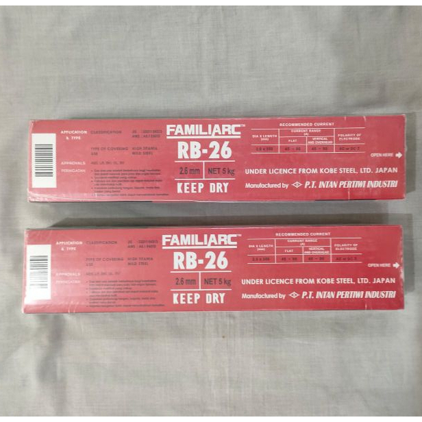 Jual Kawat Las 50KG - KOBE RB-26 2,6mm (2box 20kg + 2pc 5kg) | Shopee Indonesia