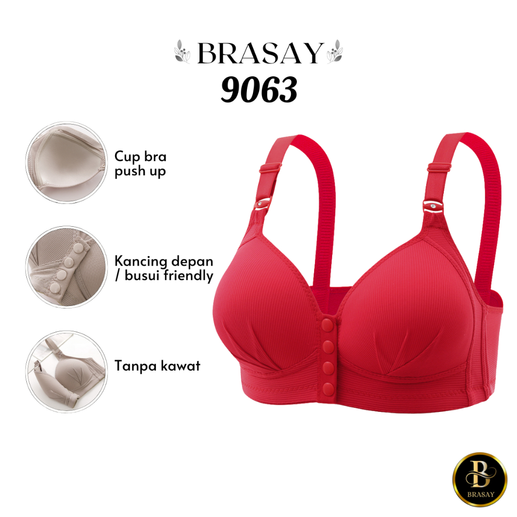 Jual Brasay Bra Wanita Seamless Push Up Kancing Depan Tanpa Kawat ...