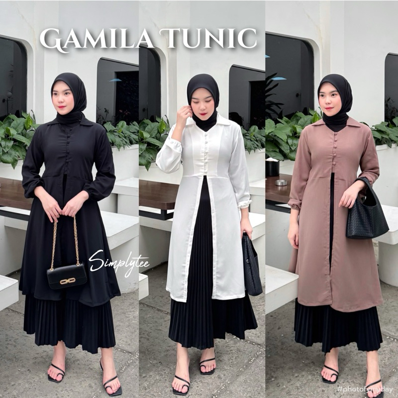 Jual Gamila Tunic Outer / Tunik Outer / Baju Kondangan / Midi Dress ...
