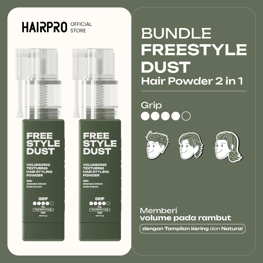 Jual Hairnerds Professional - 2 Pcs FreestyleDust Powder / Styling Clay ...