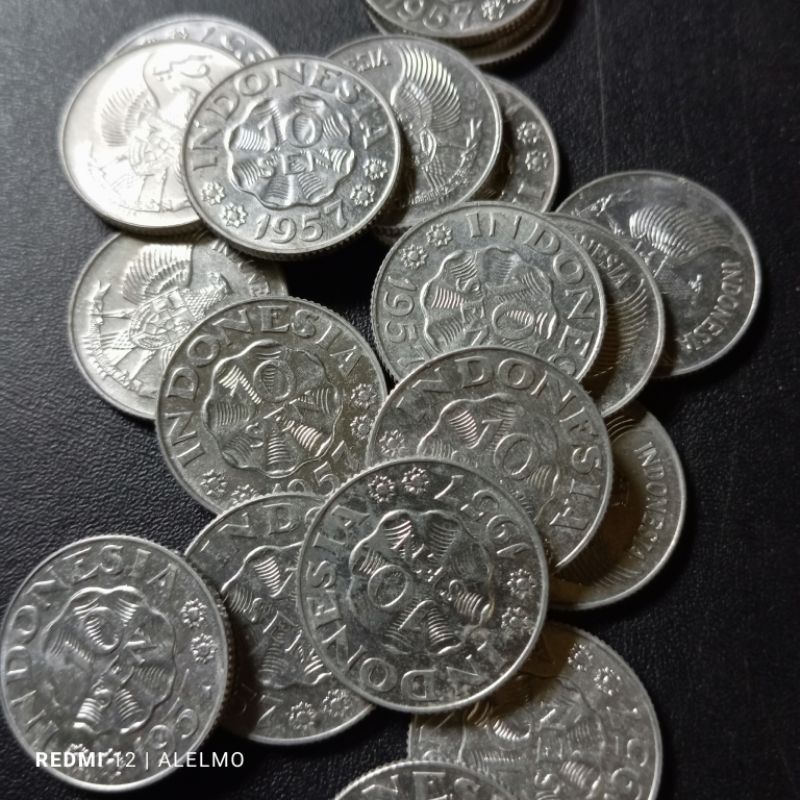 Jual uang koin kuno 10 sen garuda era tahun 1950an | Shopee Indonesia