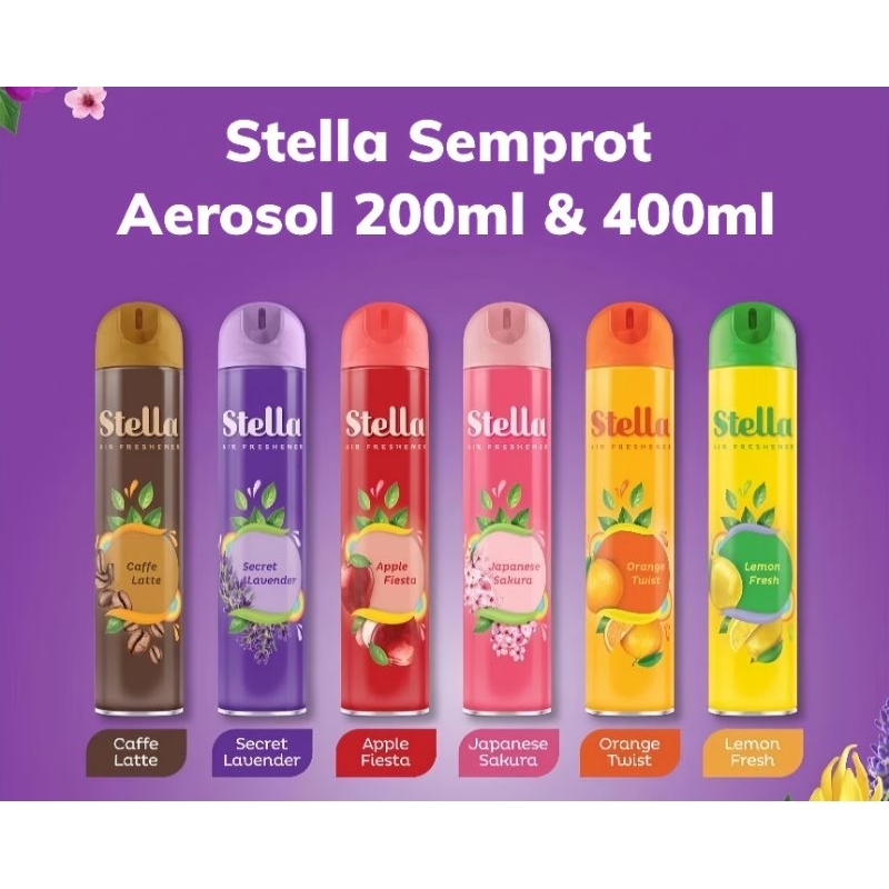 Jual STELLA Spray Semprot Aerosol 200 ml & 400 ml Semua Varian | Shopee Indonesia