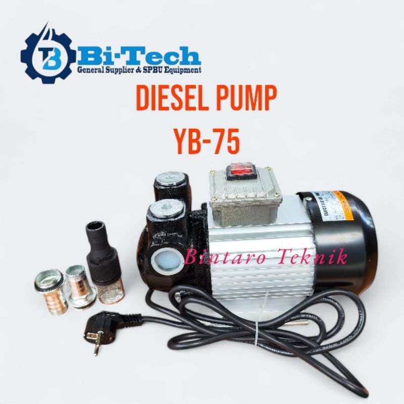 Jual Pompa Transfer Solar BBM Minyak AC 220V YB-75 Diesel Oil Fuel Pump ...