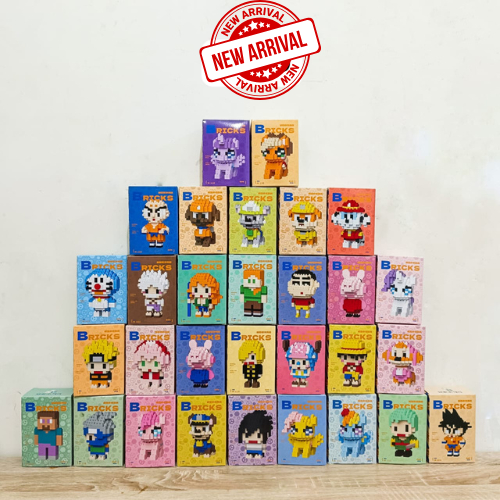 Jual Mainan Mini Bricks Anime Nano Block One Piece Mainan Balok Susun ...