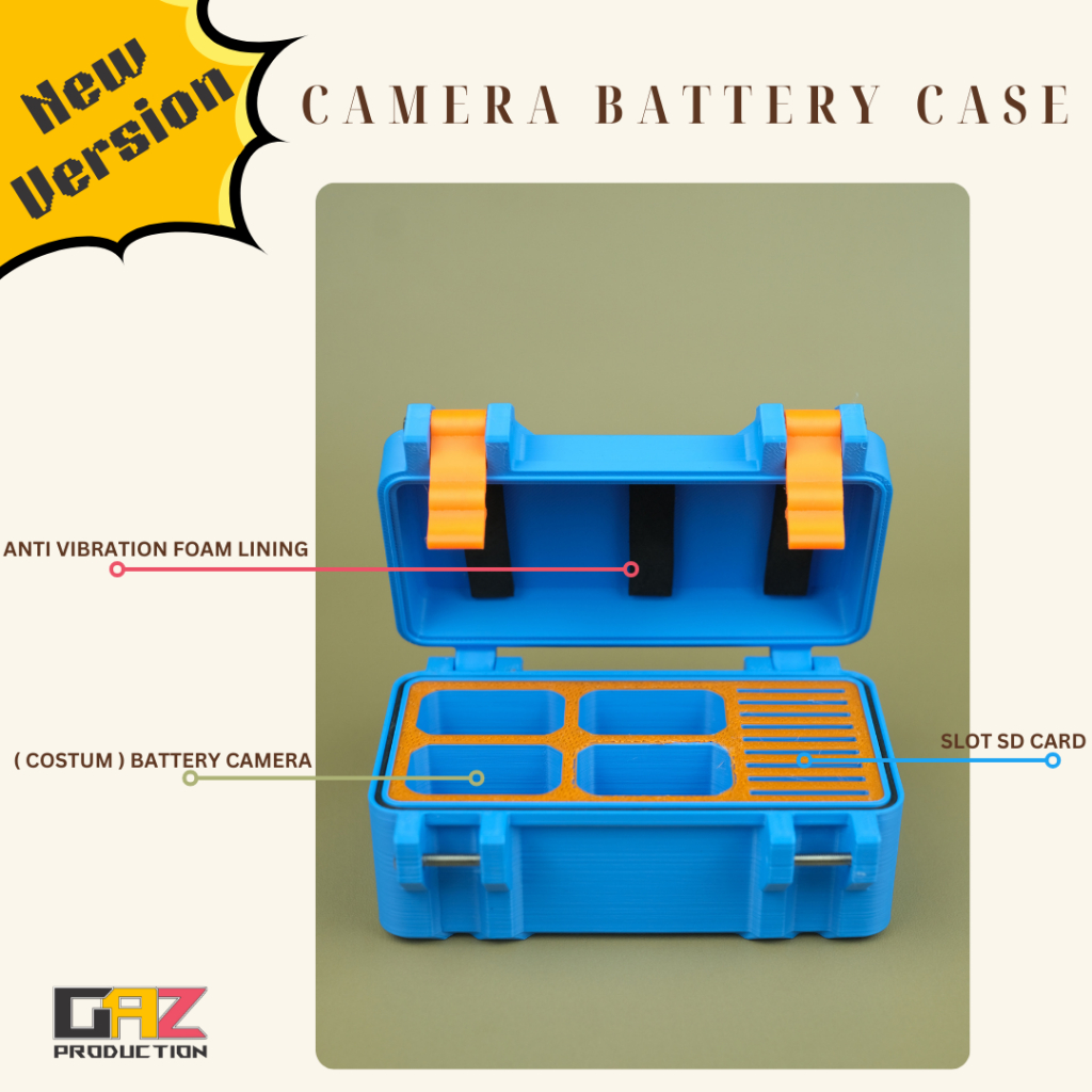 Jual Kotak Camera Battery Case Rugged Box 3D Printed Box NIKON FUJI ...
