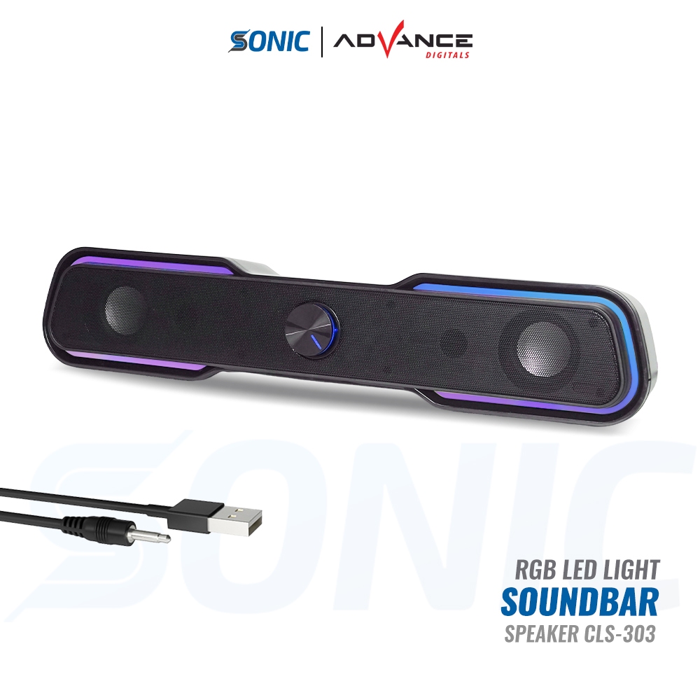Jual Advance CLS-303 Gaming Speaker Soundbar RGB Flash Backlit Touch ...