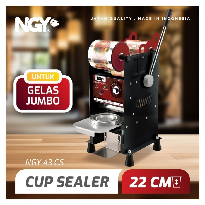 Jual NGY Manual Plastic Cup Sealer Jumbo Size / Mesin Penyegel Gelas Plastik Jumbo 43 | NGY-43CS ...