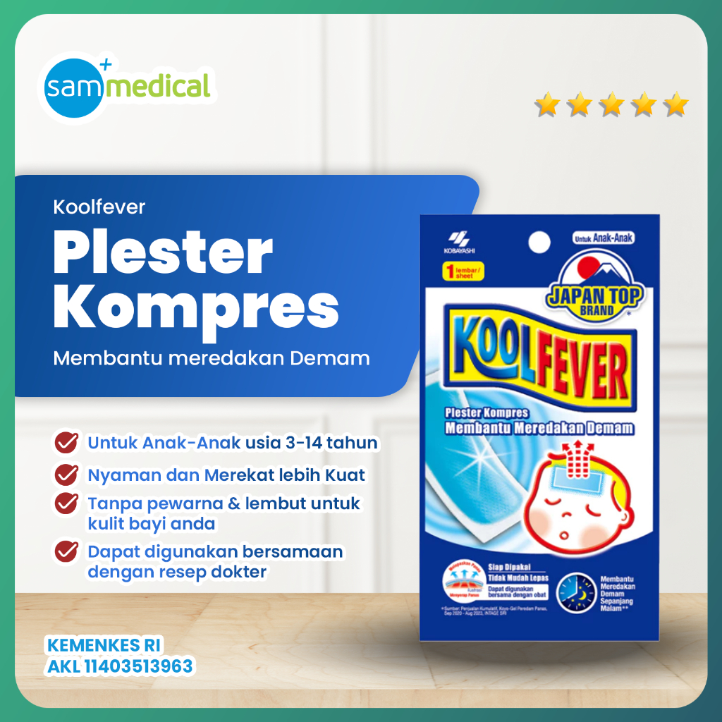 Jual Kobayashi Kompres Panas Demam Anak / KoolFever Plester / Plester ...