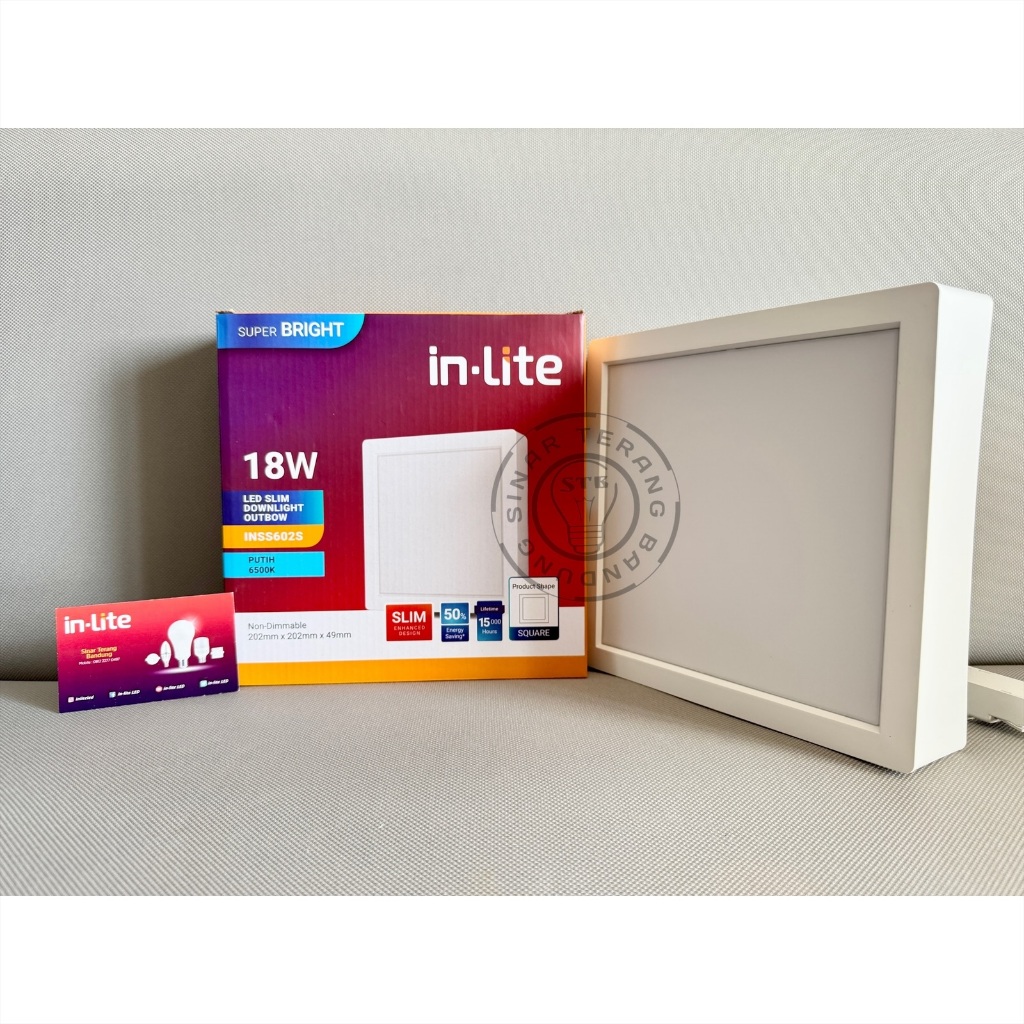 Jual LAMPU LED INLITE SLIM DOWNLIGHT OUTBOW TEMPEL KOTAK 18 WATT 18W ...
