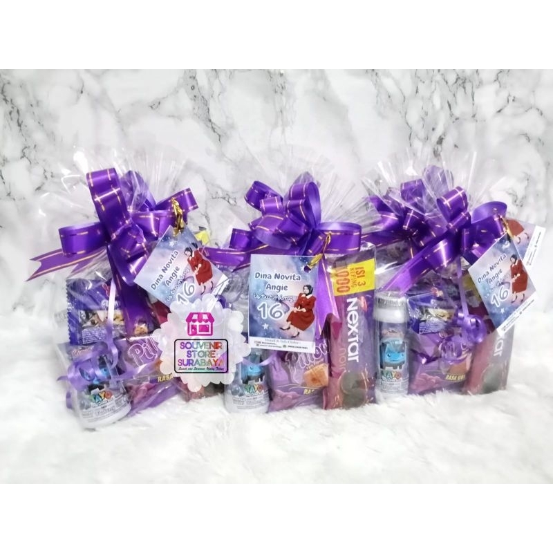Jual Mini Snack Hemat || Paket Snack Serba Ungu || Parcel snack murah ...