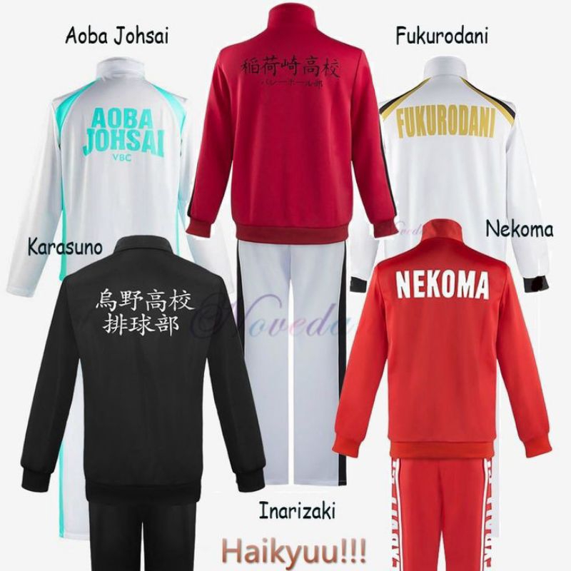 Jual haikyuu karasuno ics jaket anime haikyuu/inarizaki/nekoma ...