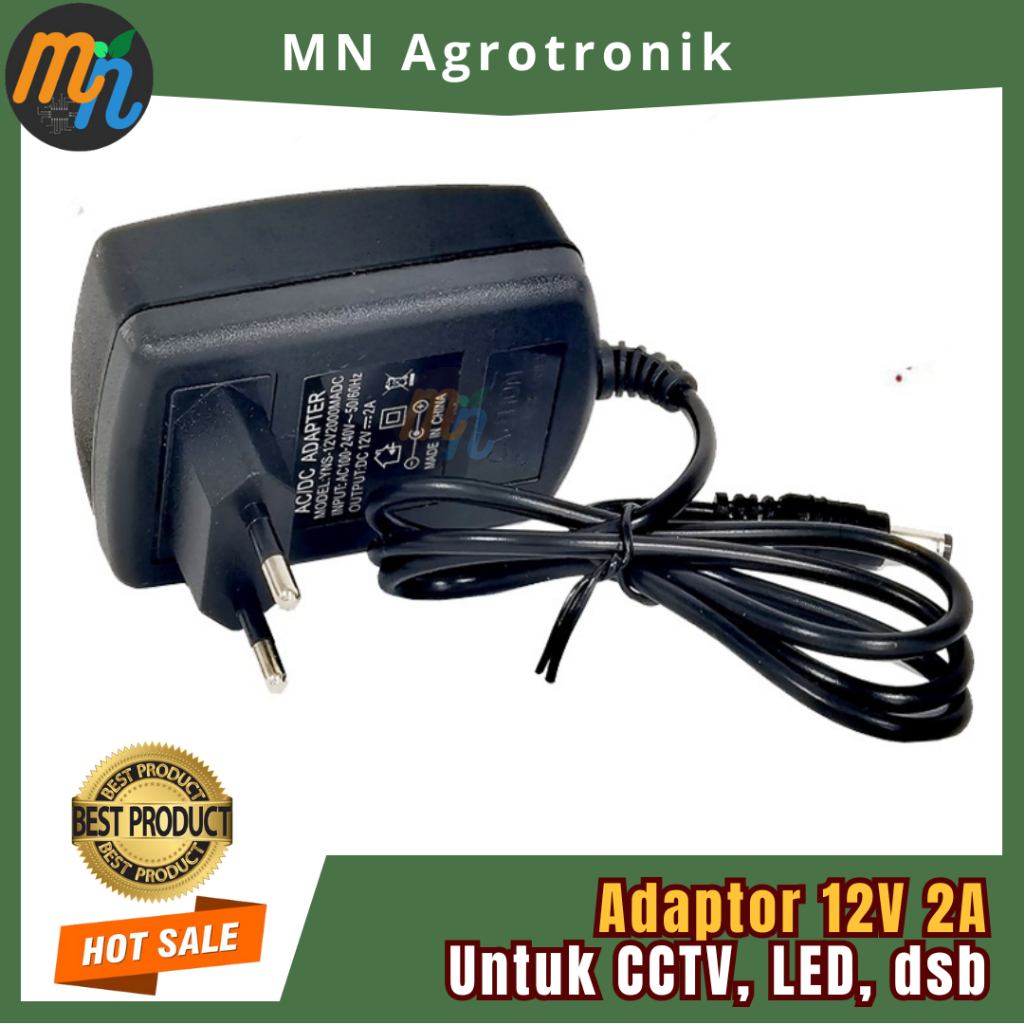 Jual Adaptor 12V 2A Untuk CCTV, LED, dsb | Shopee Indonesia