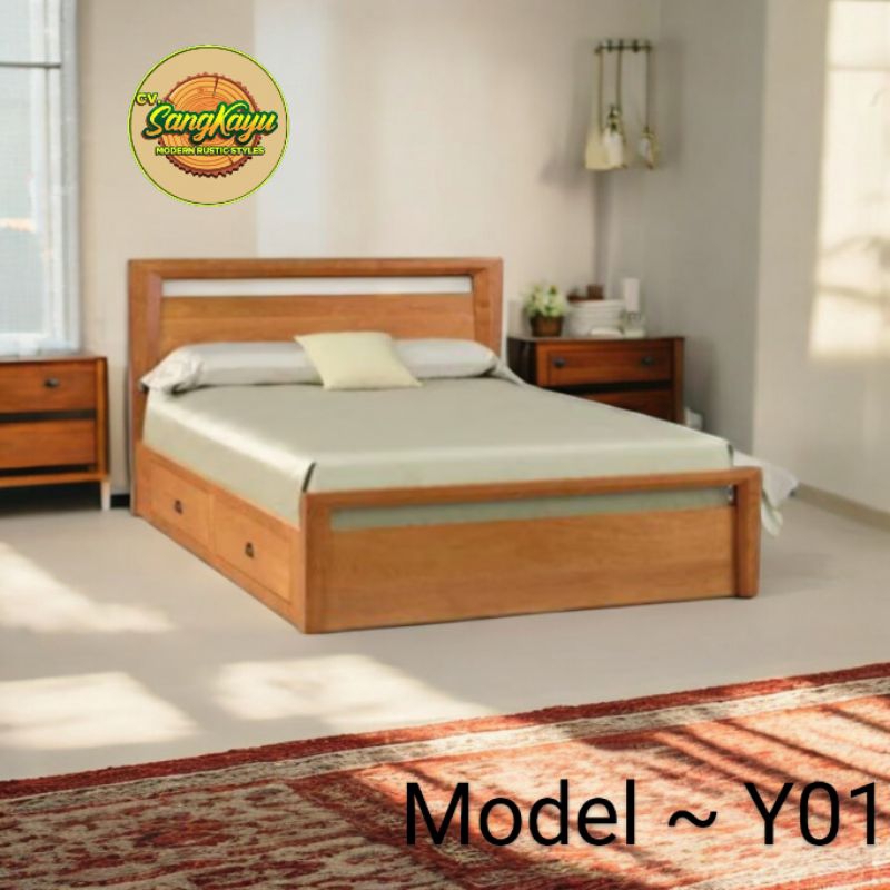 Jual Divan kayu 160x200 cm Divan kayu minimalis Divan Alas matras Y01 ...