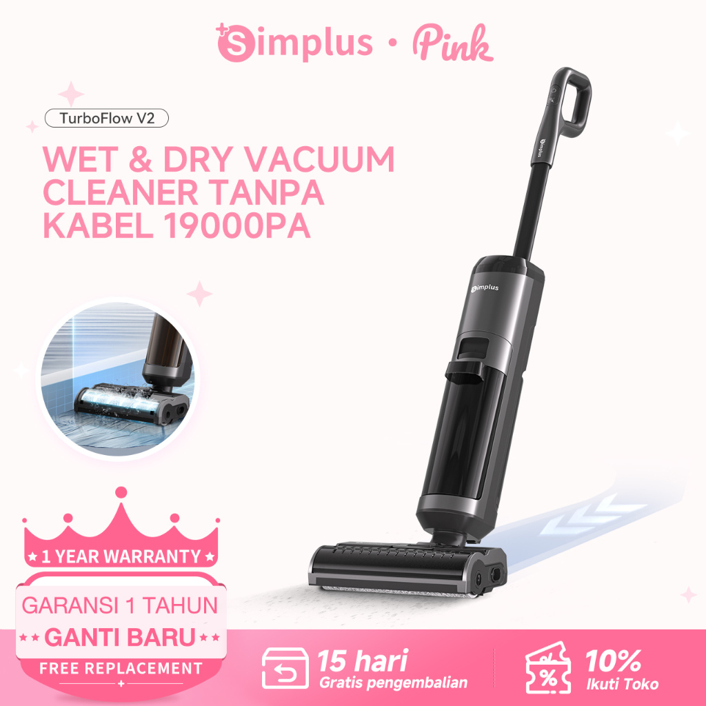 Jual Simplus Wet and Dry Vacuum Cleaner Cordless 19000Pa | Shopee Indonesia