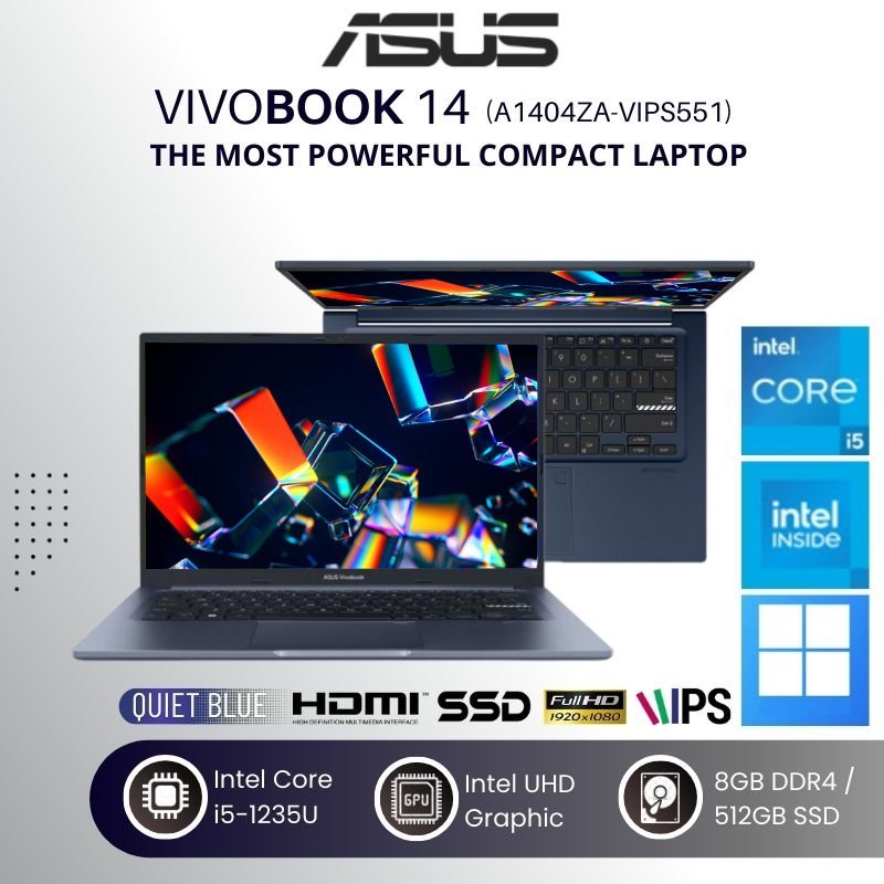 Jual Asus Vivobook 14 A1404ZA Core i5 1235U RAM8GB SSD512GB 14'' IPS ...