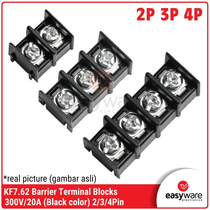 Jual KF7.62 Terminal Block 2P 3P 4P 7.62mm Terminal Blok Pole KF 7.62 2 ...