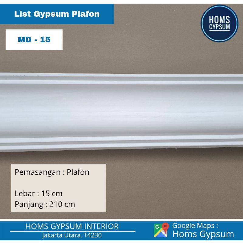 Jual List Gypsum Plafon Minimalis (MD-15) / List Plafon Gypsum / HOMS ...