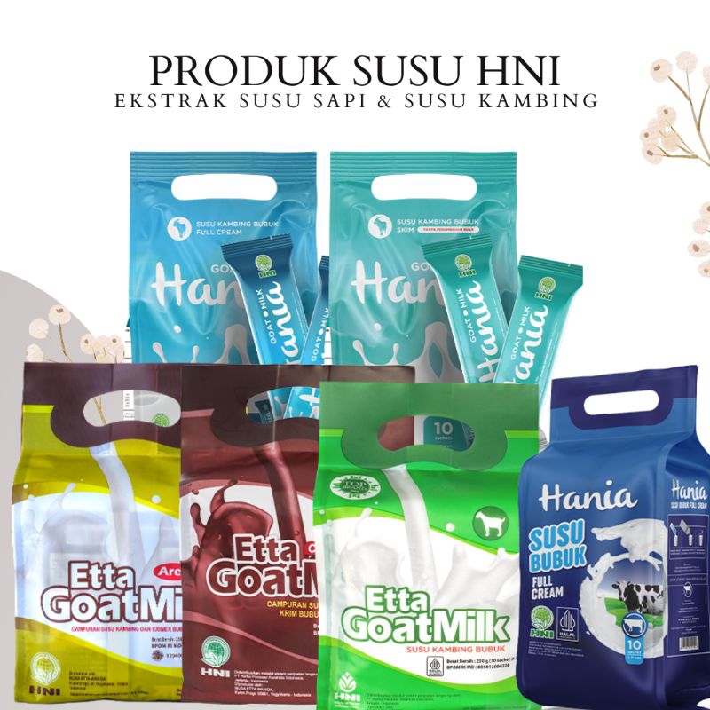 Jual Susu Kambing Susu Sapi Etta Goat Milk Hania Full Cream HNI Susu ...