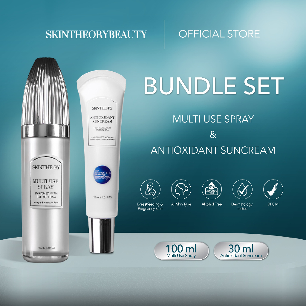 Jual Skintheory Multi Use Spray 100ml & Antioxidant Suncream 30ml | Shopee Indonesia