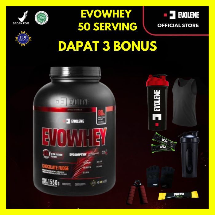 Jual EVOWHEY PROTEIN EVOLENE WHEY 1,75 KG/1750 GR SUSU GYM 50 SACHET ...