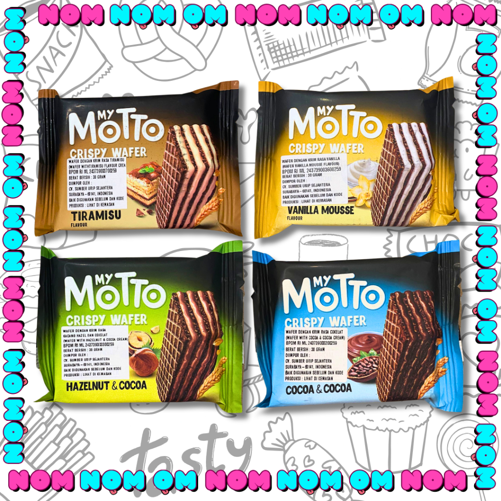 Jual My Motto Biskuit Wafer Double Cream 34gr [Hazelnut, Cocoa ...