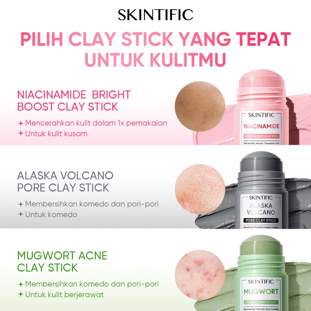 Jual SKINTIFIC - Clay Mask Stick Collection | Shopee Indonesia