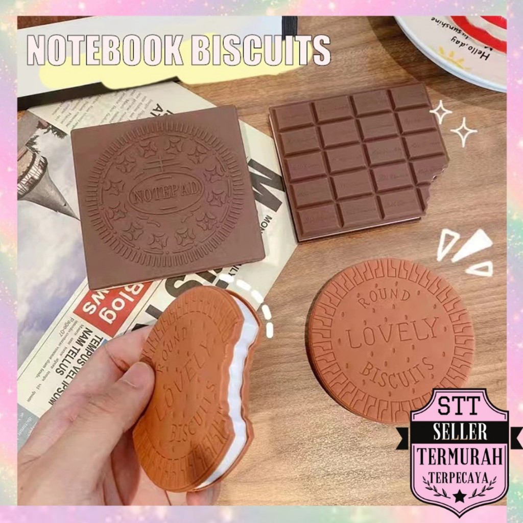Jual STT Notebook Buku Mini Note 3D Motif Coklat Biscuit Lucu Isi 80 ...